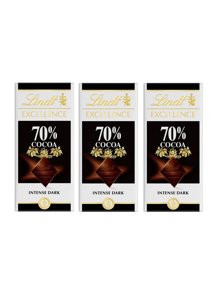 Lindt Excellence Шоколад горький 70% какао, 100 гр, 3 шт