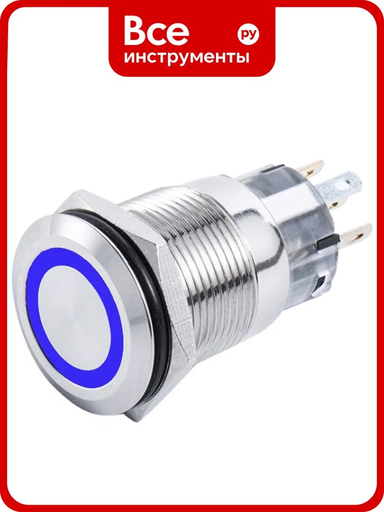 Кнопочный переключатель Skipper ON-OFF 12В/5А SK-DSS-19-SR-BL