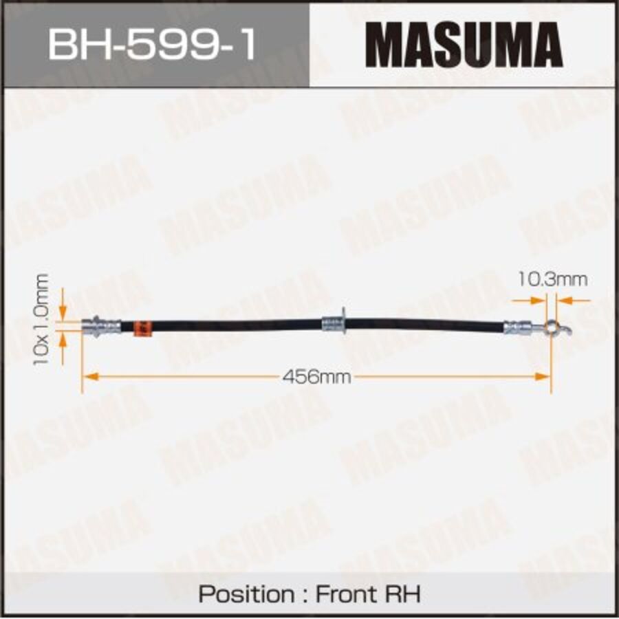 Шланг Тормозной Пер. Прав. Camry, Windom, Acv30L, Mcv30 (Masuma BH-599-1)