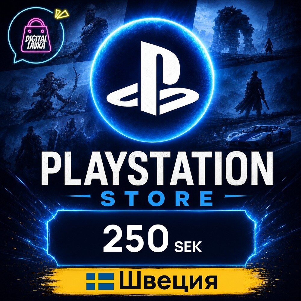 PlayStation Network (PSN) Швеция · SEK 250 — карта оплаты, цифровой код пополнения счёта, моментальная доставка