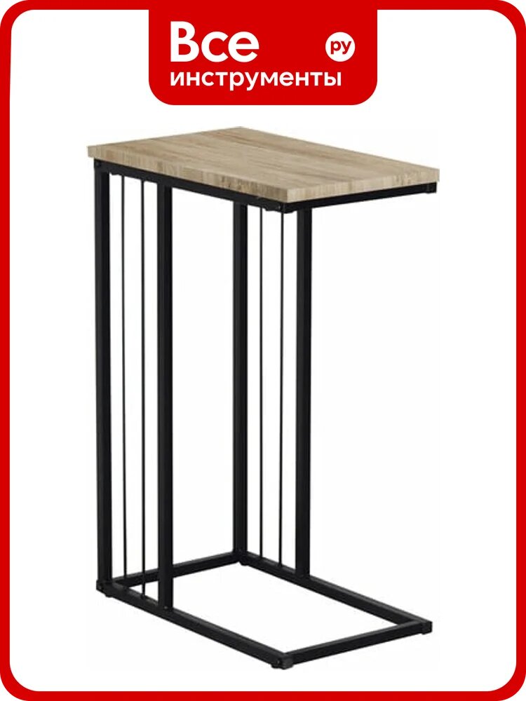 Журнальный стол BRABIX Loft Ct-002 на металлокаркасе, 450x250x630 мм, цвет дуб натуральный 641862