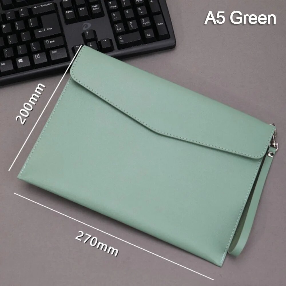 Кожаная папка для документов A4 A5 A5 Green