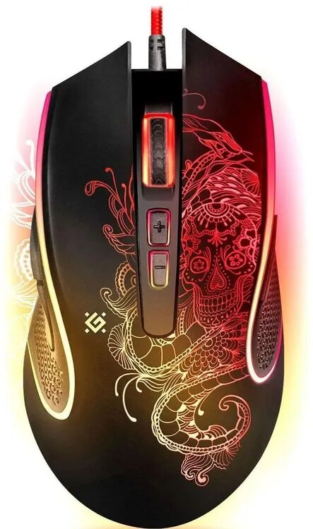 Мышь проводная Defender Venom GM-640L, игровая, оптическая, USB, 7200dpi, черный