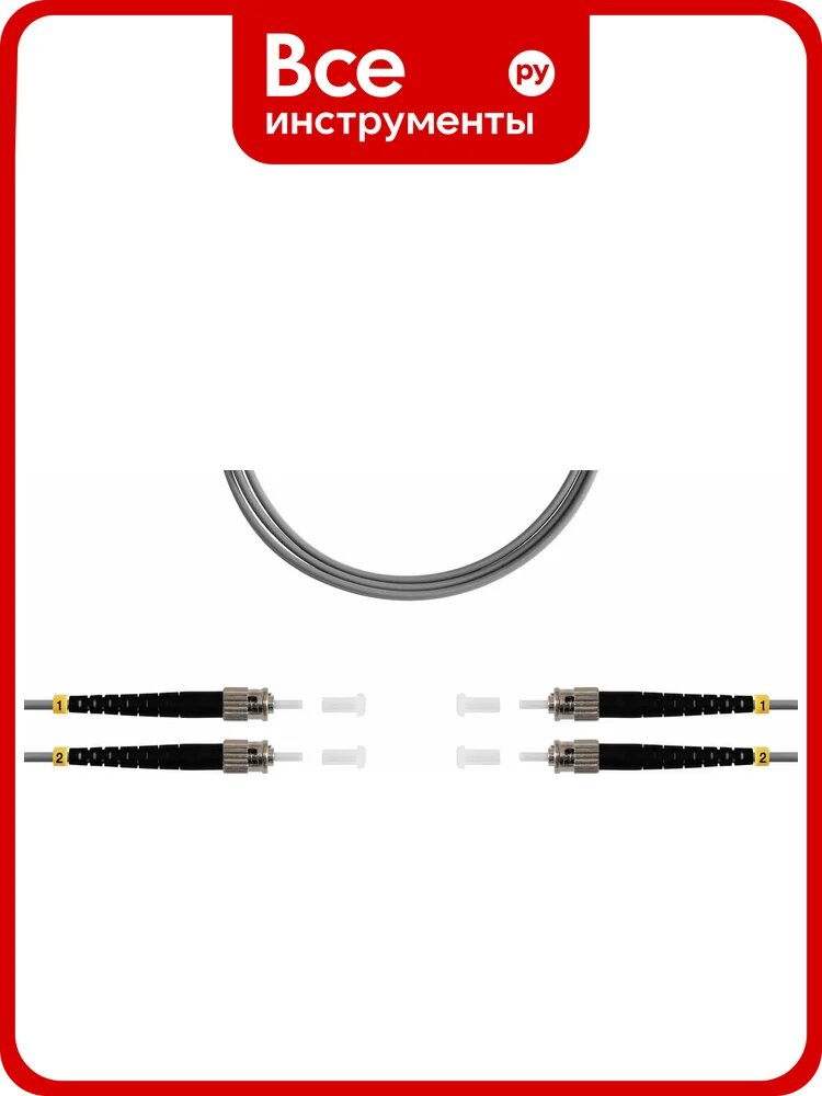 Оптический патч-корд TopLAN дуплексный, ST/PC-ST/PC, DPC-TOP-OM1-ST/P-ST/P-100