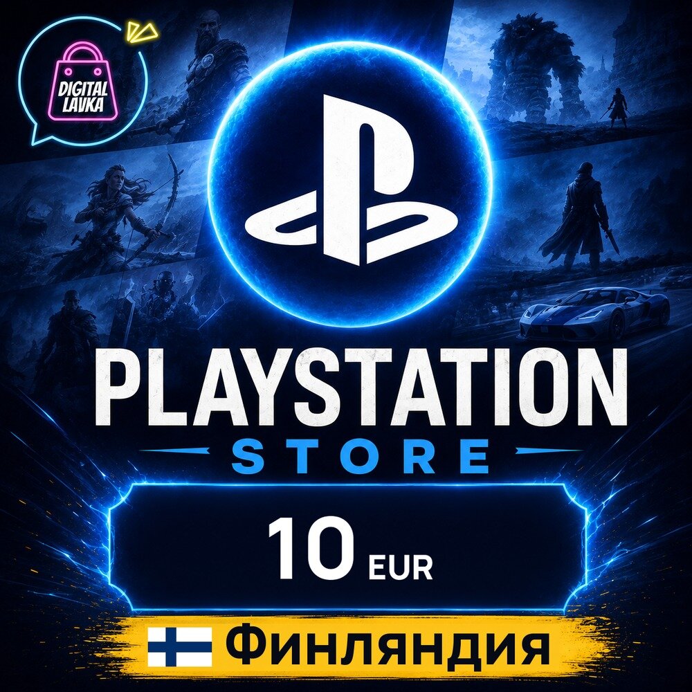 PlayStation Network (PSN) Финляндия · EUR 10 — карта оплаты, цифровой код пополнения счёта, моментальная доставка