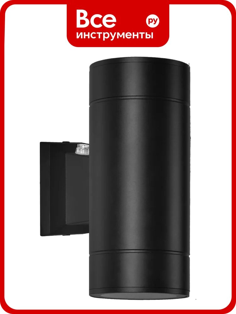 Светильник уличный настенный IN HOME двусторонний НБУ ЦИЛИНДР-PC-2xGX53-BL алюм под 2хGX53 черн IP54 4690612053967