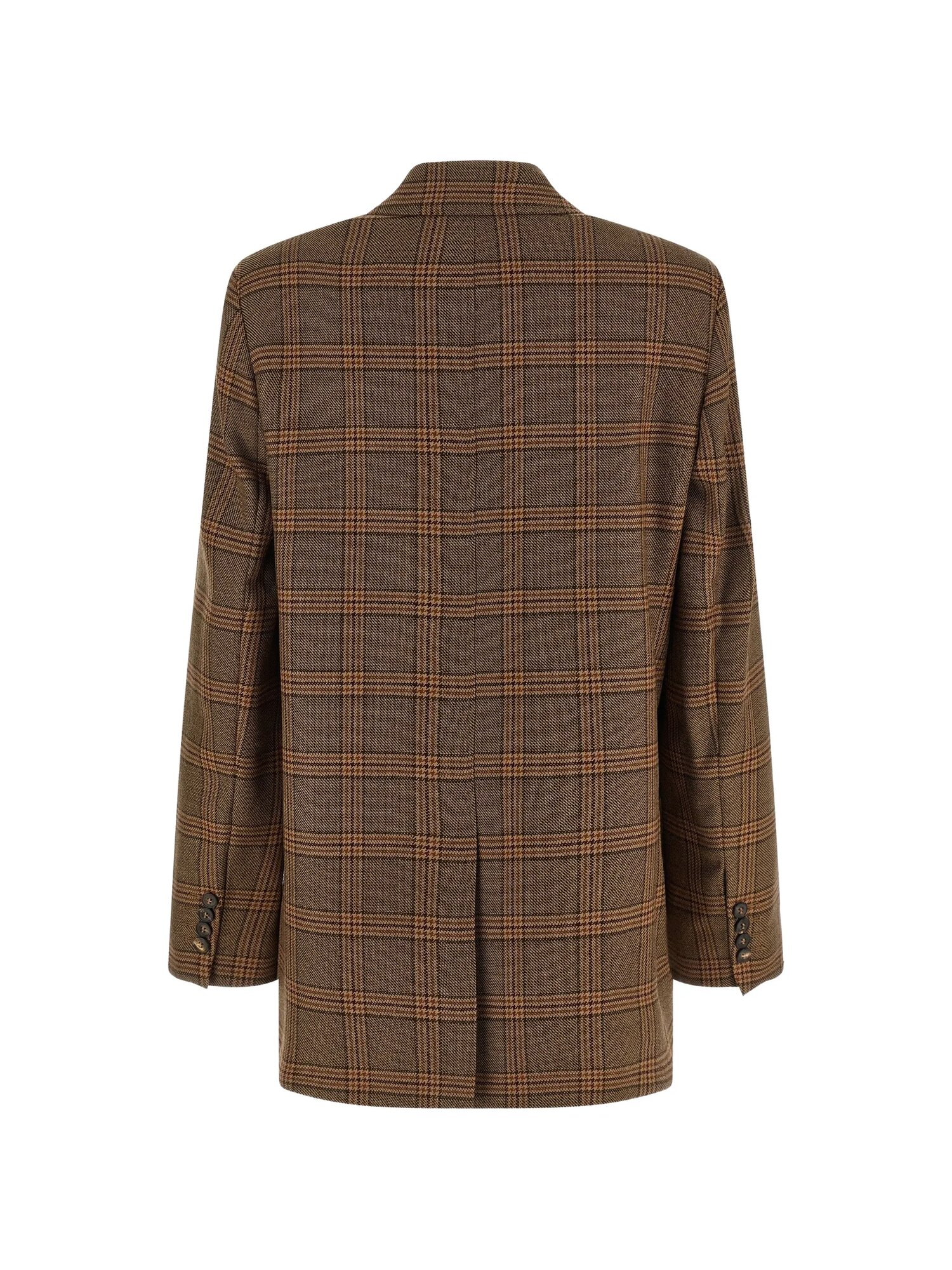Пиджак Max Mara MstAlca check-pattern wool blazer, размер 40, коричневый — фото 1