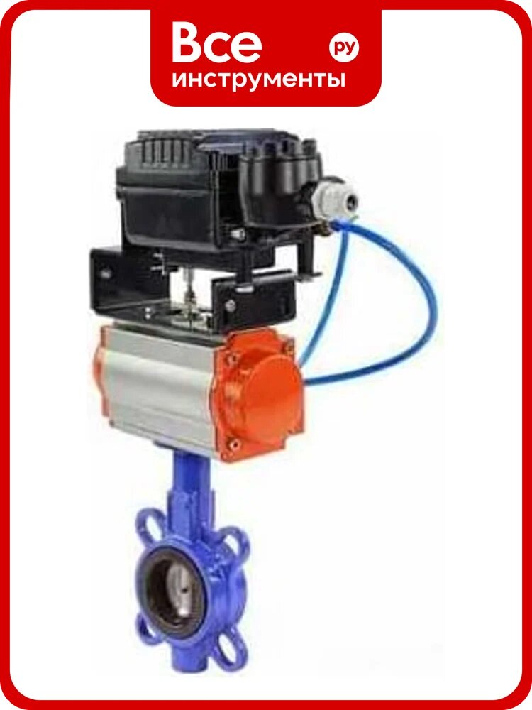 Затвор дисковый DN-ru 304-304-PTFE-2W-Fb-H Ду125, Ру16, пневмопривод, позиционер с обратной связью D050-46976