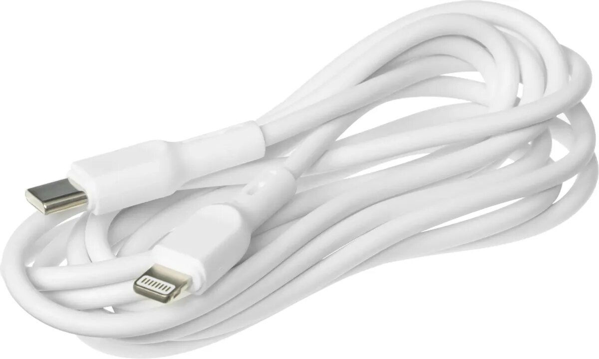 Кабель BORASCO Lightning (m) - USB Type-C (m), 2м, белый