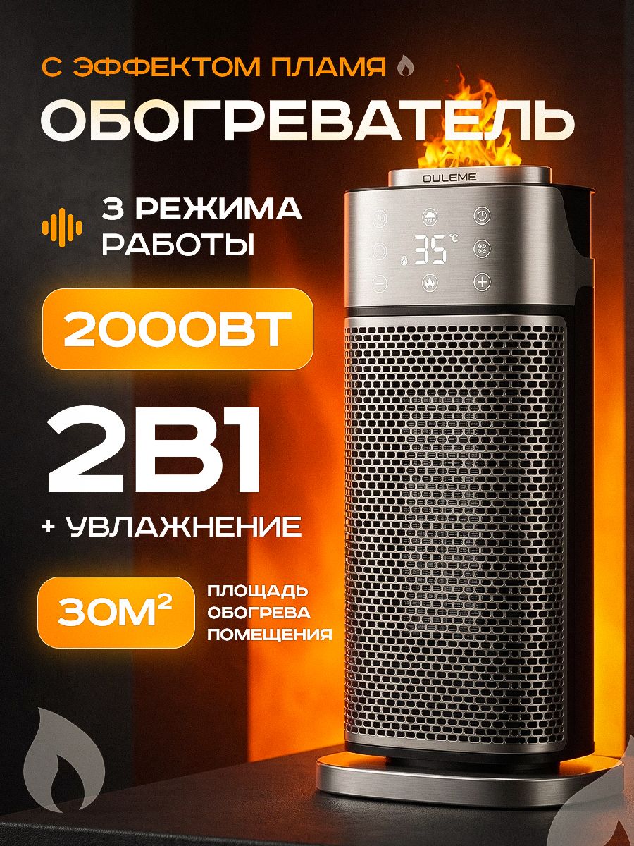 Обогреватель для дома керамический, 2200 Вт