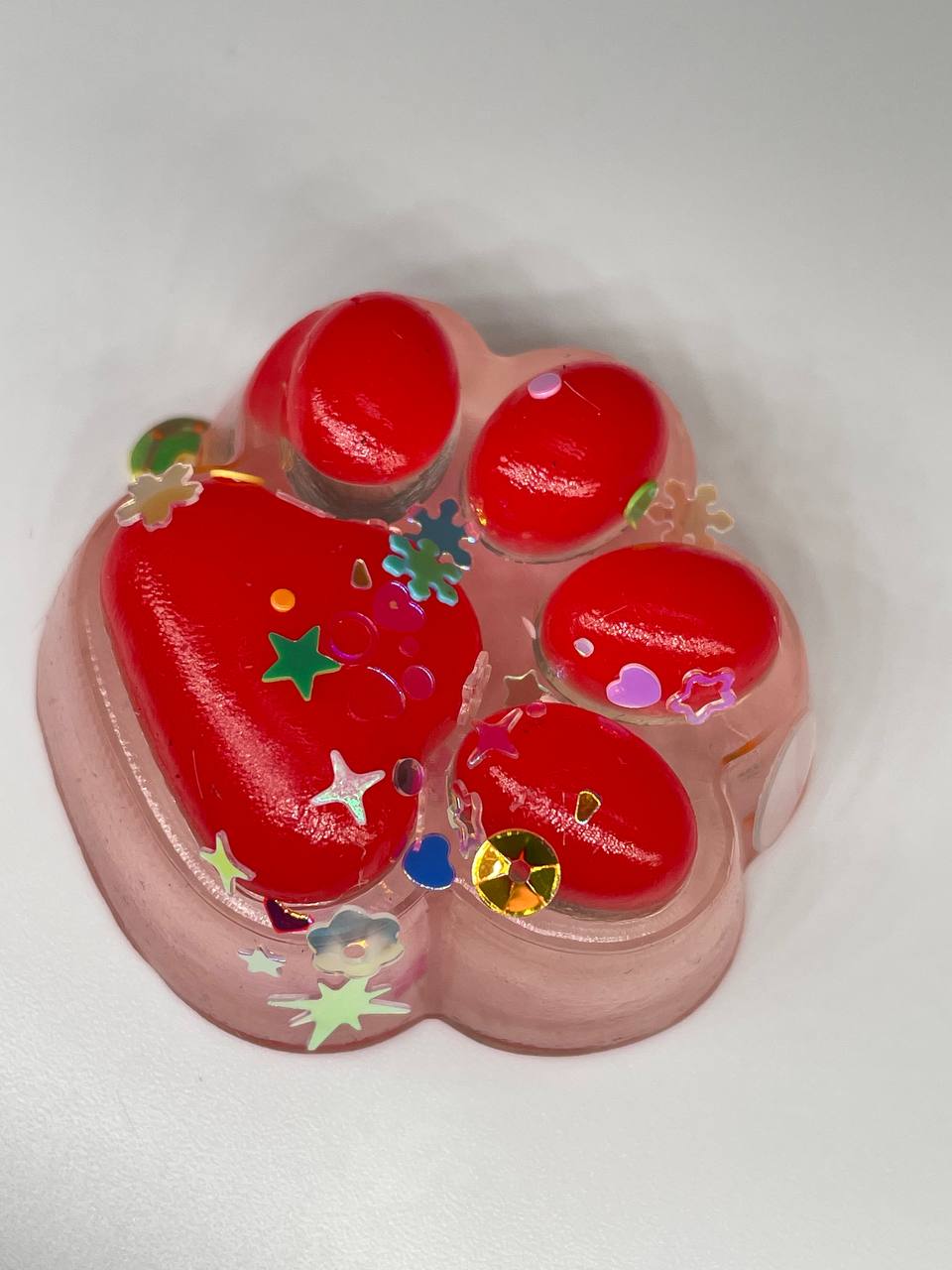 Антистресс сквиш, кошачья лапка, игрушка для детей XS (красный)