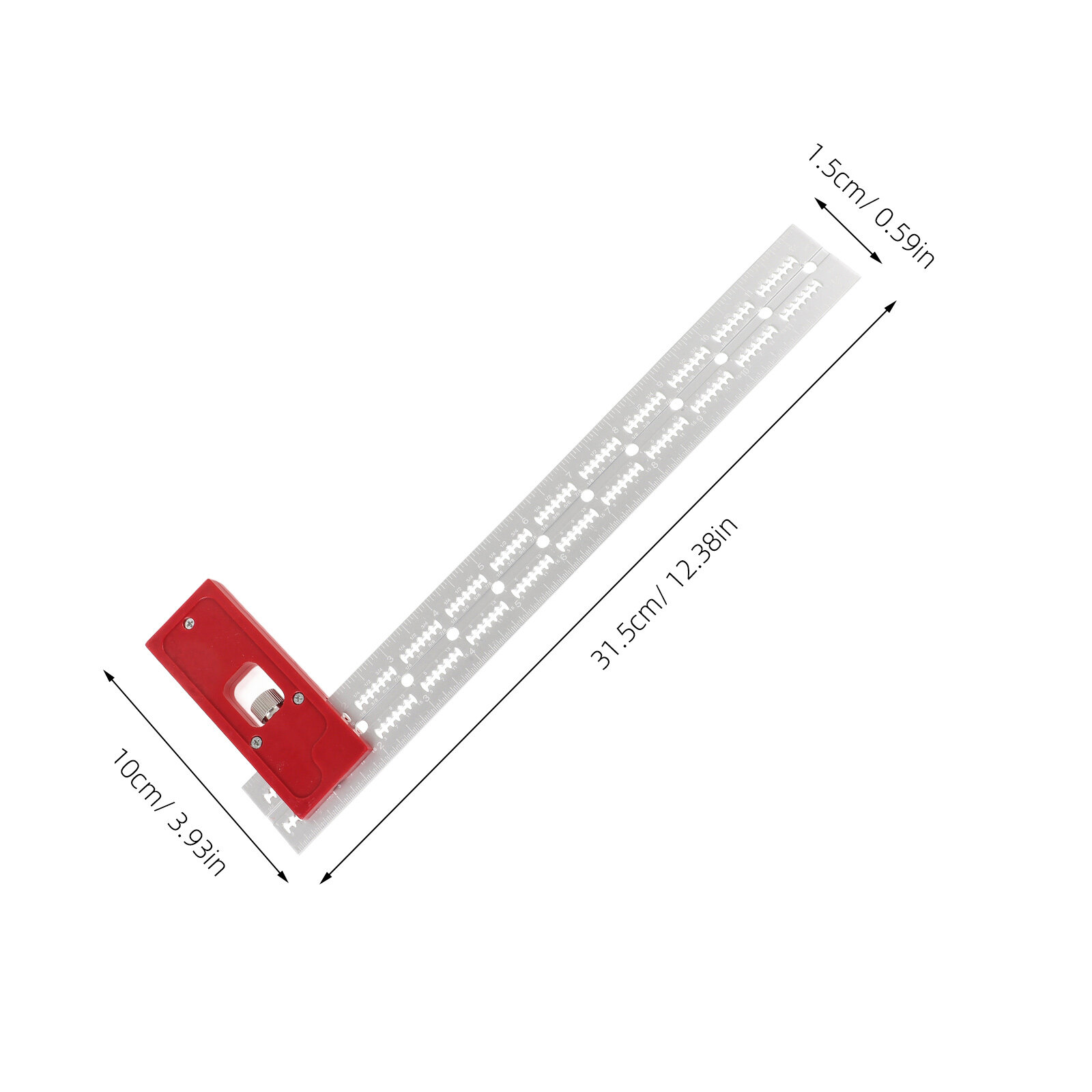 Столярный Угольник Для Точного Измерения И Разметки 31.50X10.00X1.50Cm