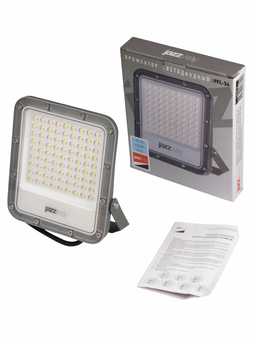 Прожектор Jazzway PFL-S4-50w 6500К 80град. с клапаном IP65 5036420