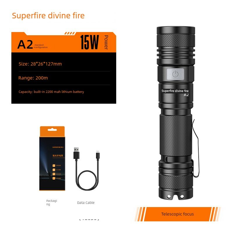 SupFire Shenhuo сильный свет фонарик перезаряжаемый A2 дальнего действия King светодиодный уличный домашний USB