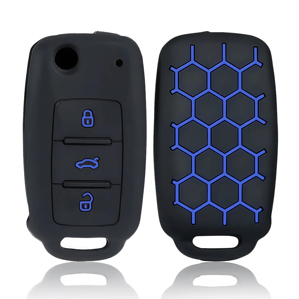 Силиконовый чехол для ключей Blue Line VW
