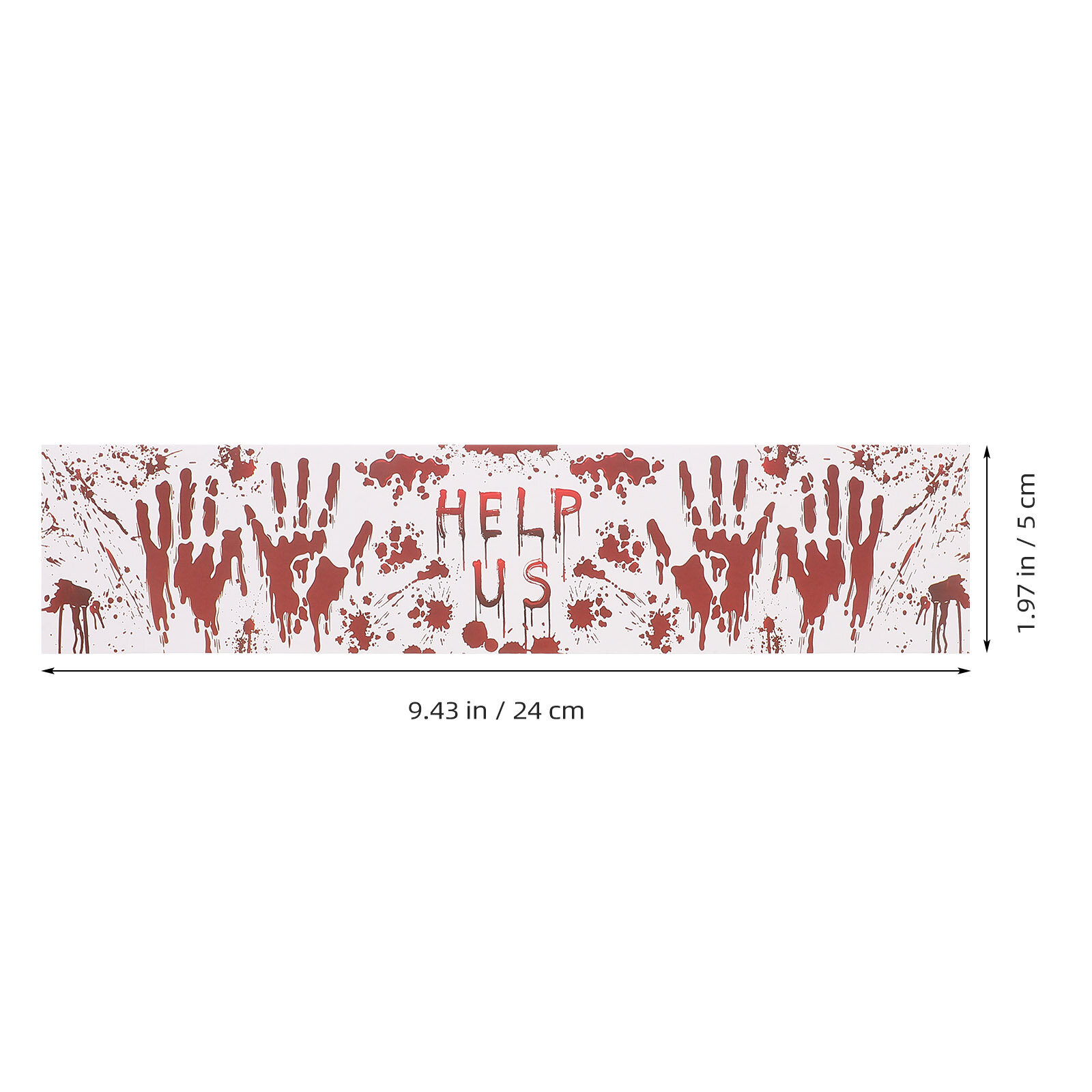 24 Шт Наклейки Для Бутылок С Призрачной Тематикой Halloween Веселые Кровавые Руки На Бумаге Размер 24X5X0 1 Cm