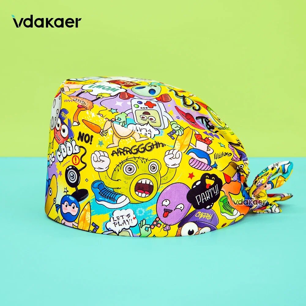 Хлопковые медицинские колпаки для длинных волос vdakaer hat