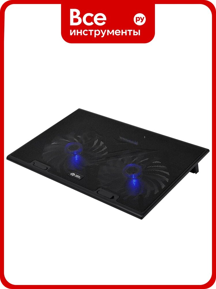 Подставка для ноутбука DIGMA D-NCP170-2 17", 390x270x27мм, 20дБ, 2xUSB, 2x150мм FAN 600г, черный 1445219
