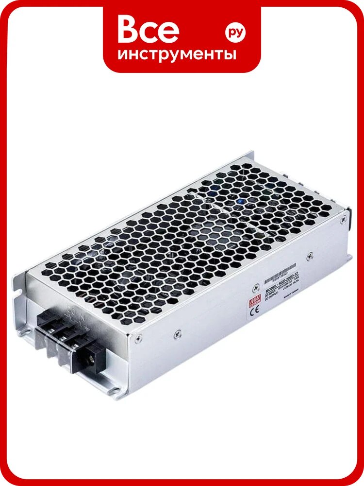 Блок питания DC/DC в кожухе на шасси MEAN WELL RSD-200D-12 200 Вт 12 В для ЖД приложений 1007007