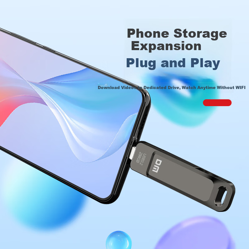 DM Damai 256GB Type-C USB 3.2 Двойной интерфейс металлический флеш-накопитель для офиса учебы мобильного компьютера