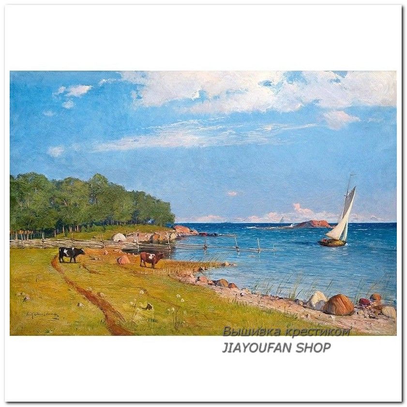 Набор для вышивания крестом, 11 Канiteй (11CT), канва 50x70 см, готовая вышивка 40x60 см