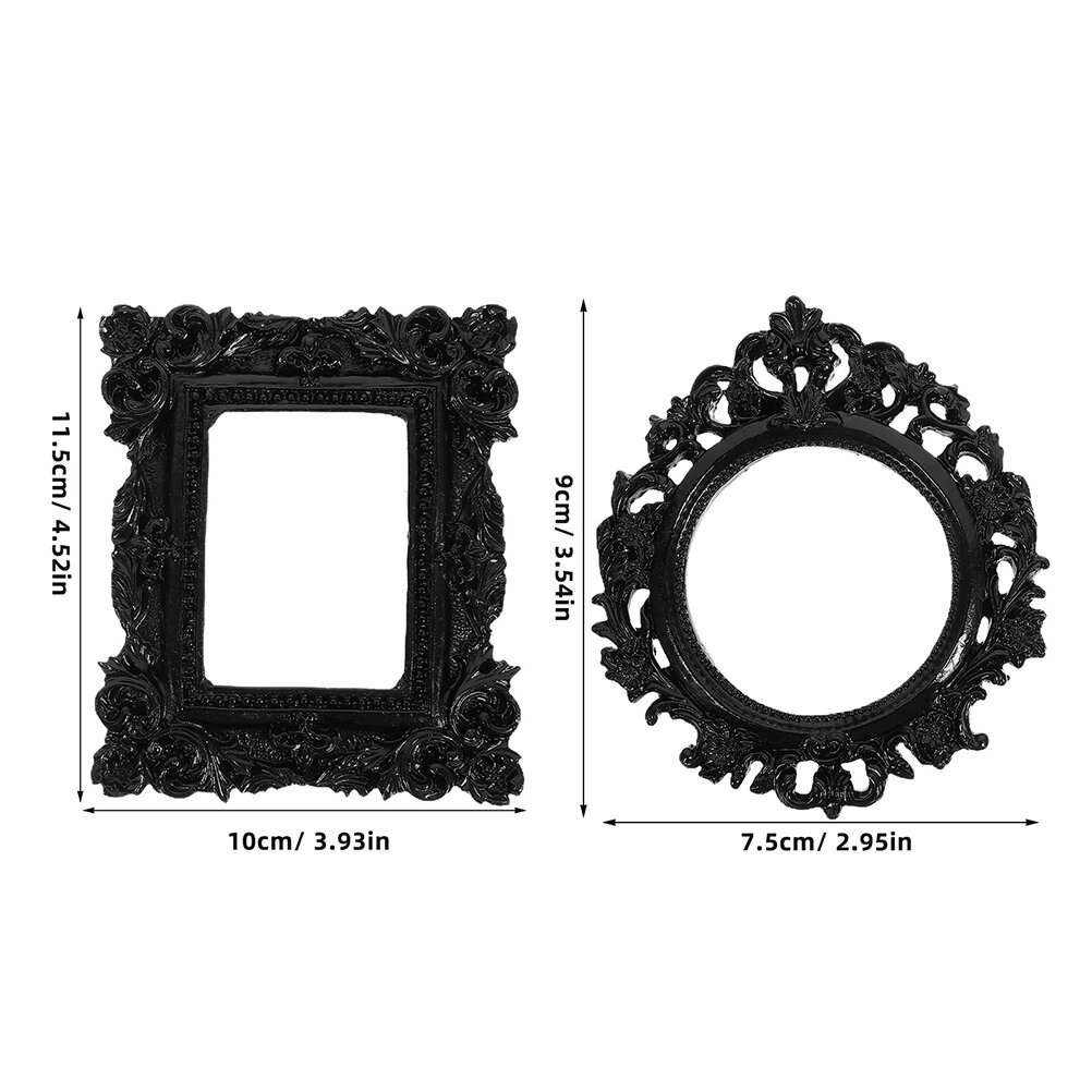 4 Штуки Винтажные Фото Рамки Мини Фото Рамка Для Украшения Из Резины 9.00X7.50X1.00Cm