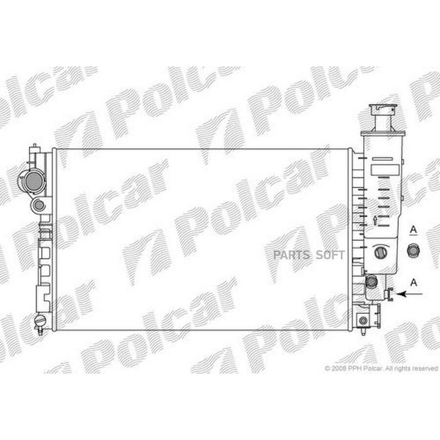 Радиатор охлаждения от официального дистрибьютора, POLCAR, артикул 5745085