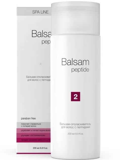Мультифункциональные бальзамы PEPTIDES SPA LINE Бальзам-ополаскиватель для волос с пептидами 200 мл