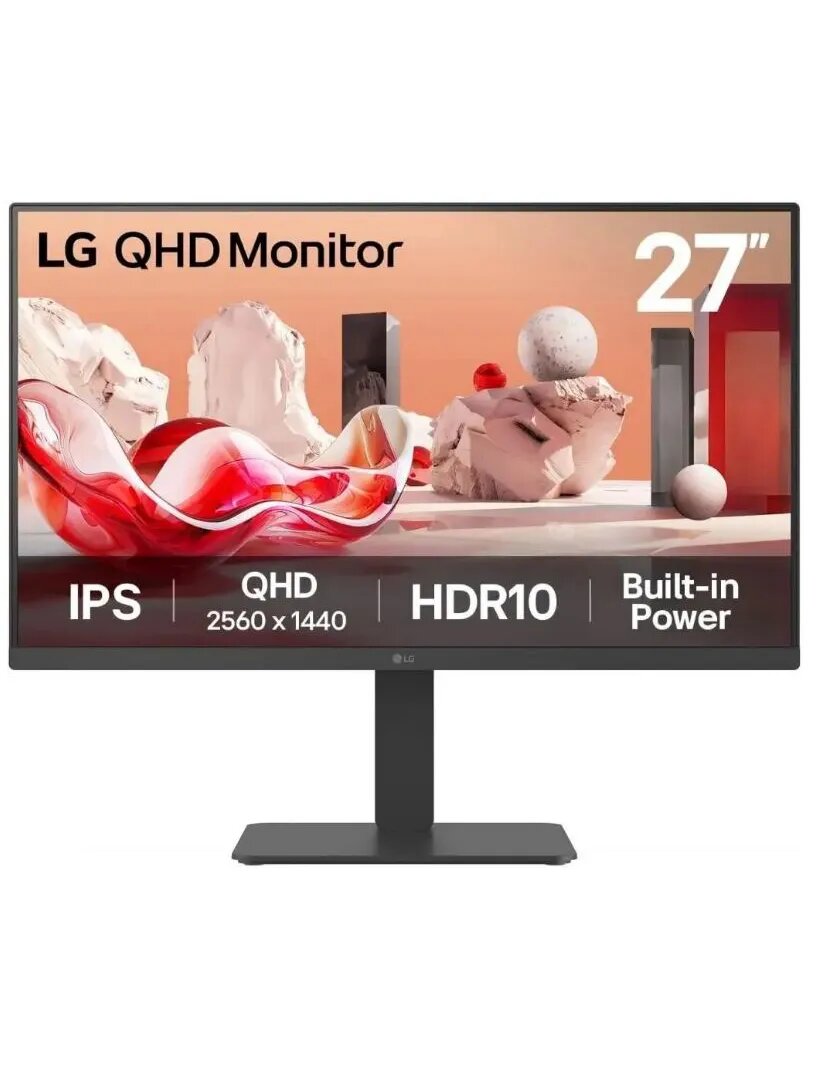 Монитор 27" LG, 27BA45QB-B, IPS, 75Гц, 16:9, Черный