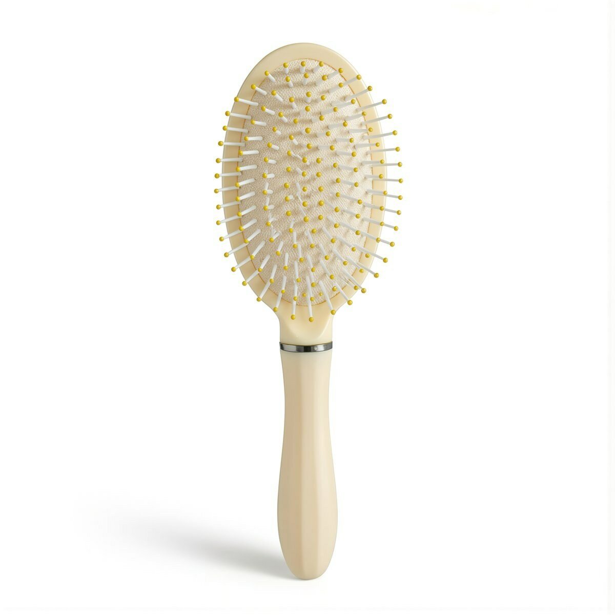 Удобная компактная расческа для ношения в сумке подходит для использования в дороге в путешествии для быстрого приведения прически в порядок уход за волосами, Молочно-желтая воздушная расческа