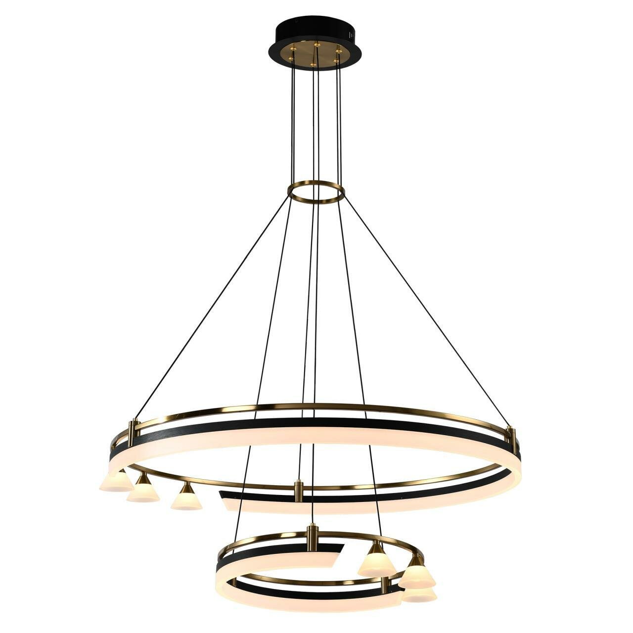 Каскадная люстра Citilux Helly CL211092, LED 85 Вт, бронзовый/белый