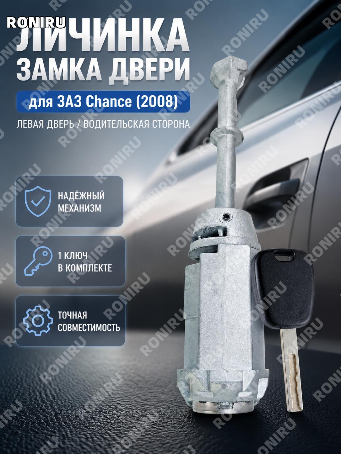 Личинка замка левой двери BZ124M2 для Peugeot 2008 водительский замок с одной ключевой частью автокомплект для авто