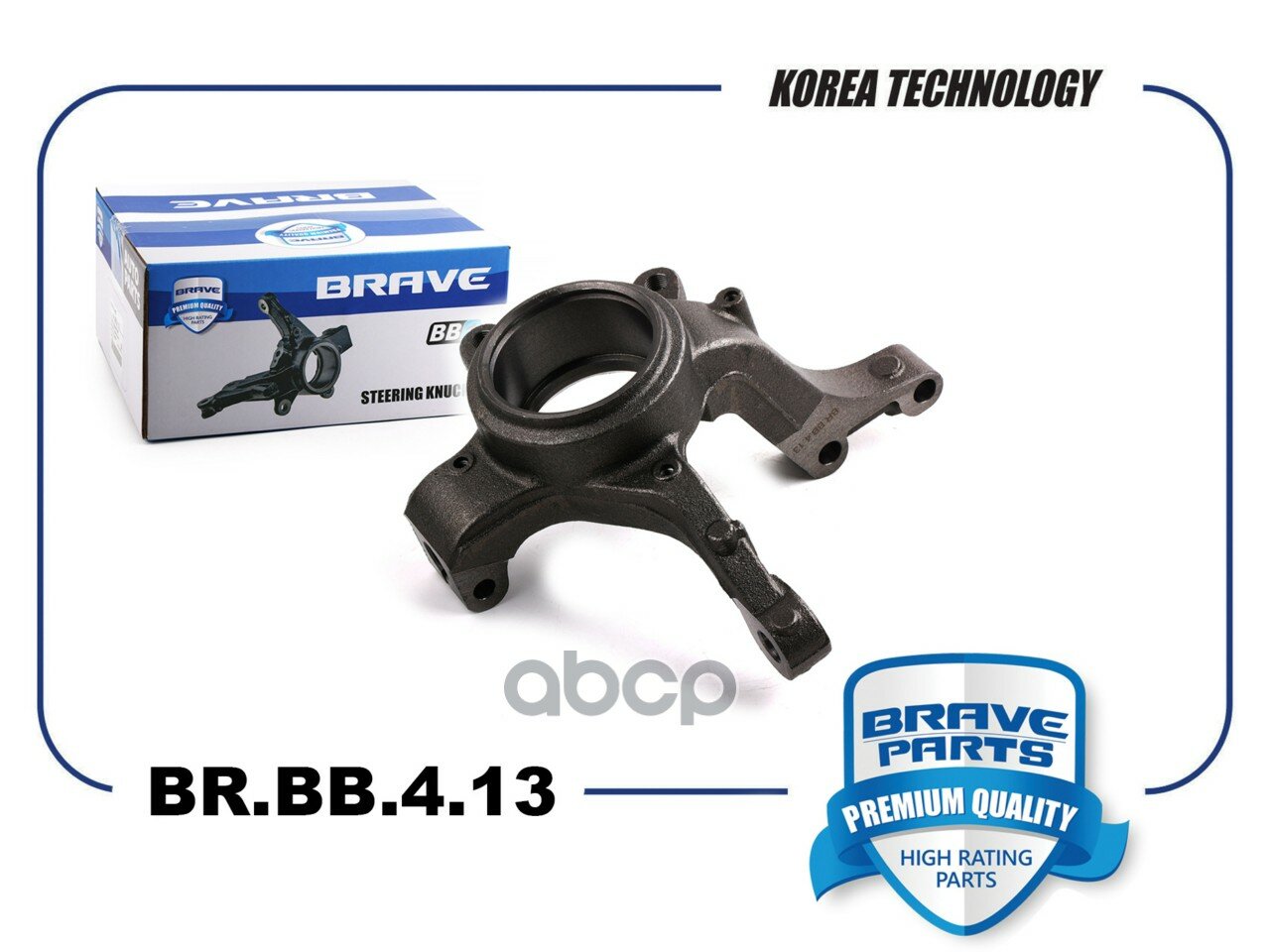 Кулак поворотный передний левый BR. BB.4.13 6001548864 Logan 05-, Sandero 08- без АВС BRAVE арт. BRBB413