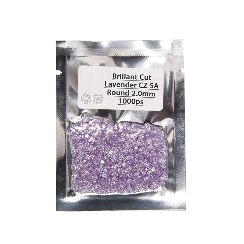 Кубические zirkonia 1000 шт, 12 цветов, 0.8-3.0 мм 2.75mm 1000pcs, Сиреневый, Lavender
