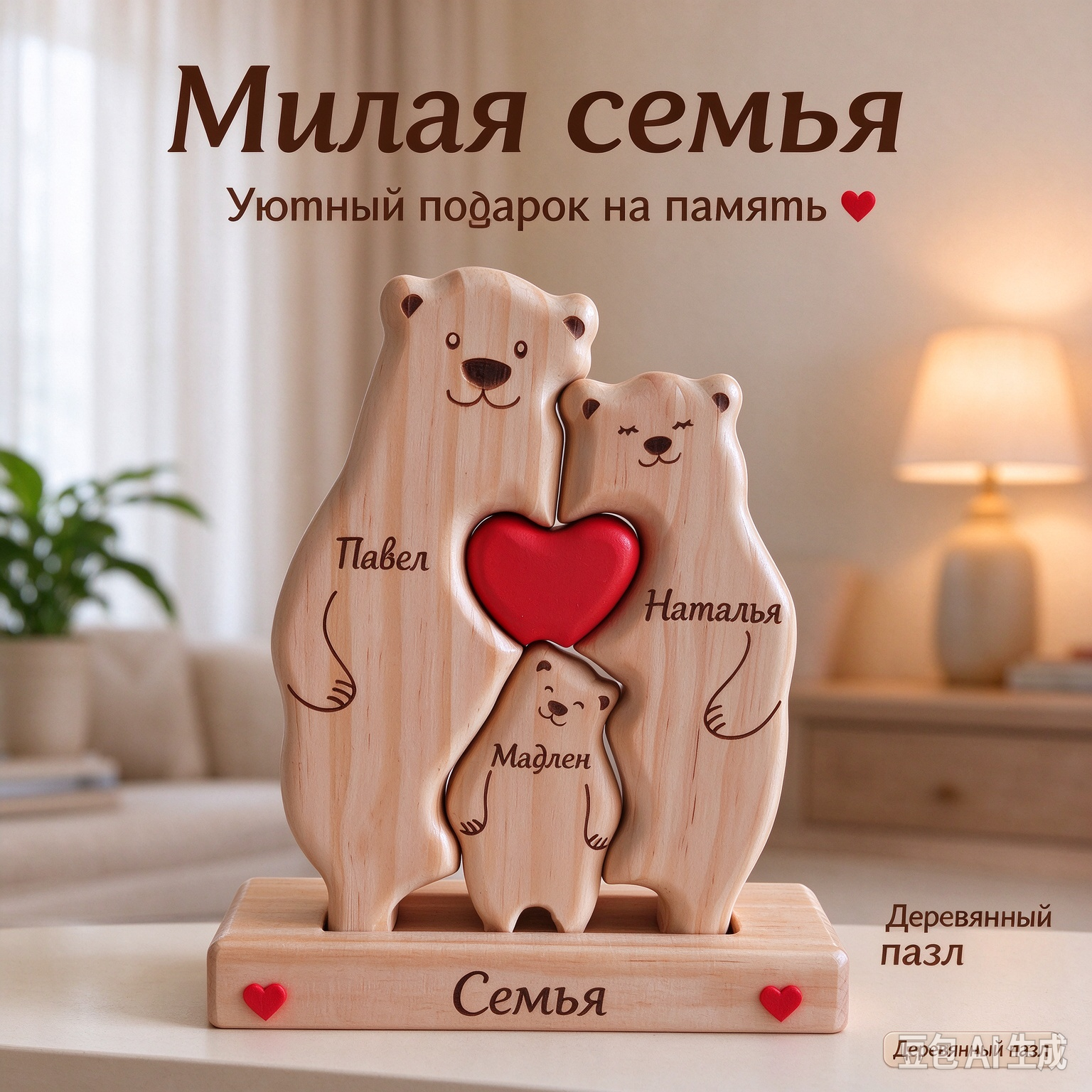 ЗайкиЗац Статуэтка Двое, высота   — оригинальная декоративная фигурка, созданная для создания уютной и радостной