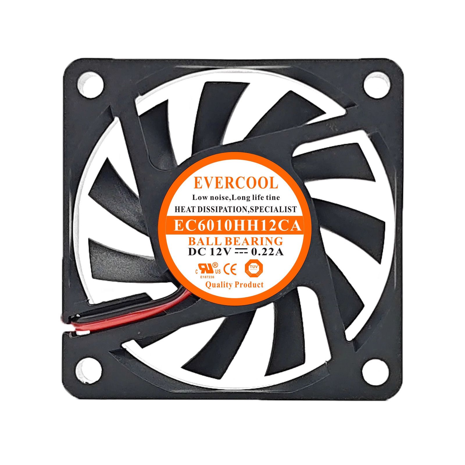 EVERCOOL EC6010H12CA DC12V 0.22A 6см 6010 2-проводной вентилятор охлаждения -