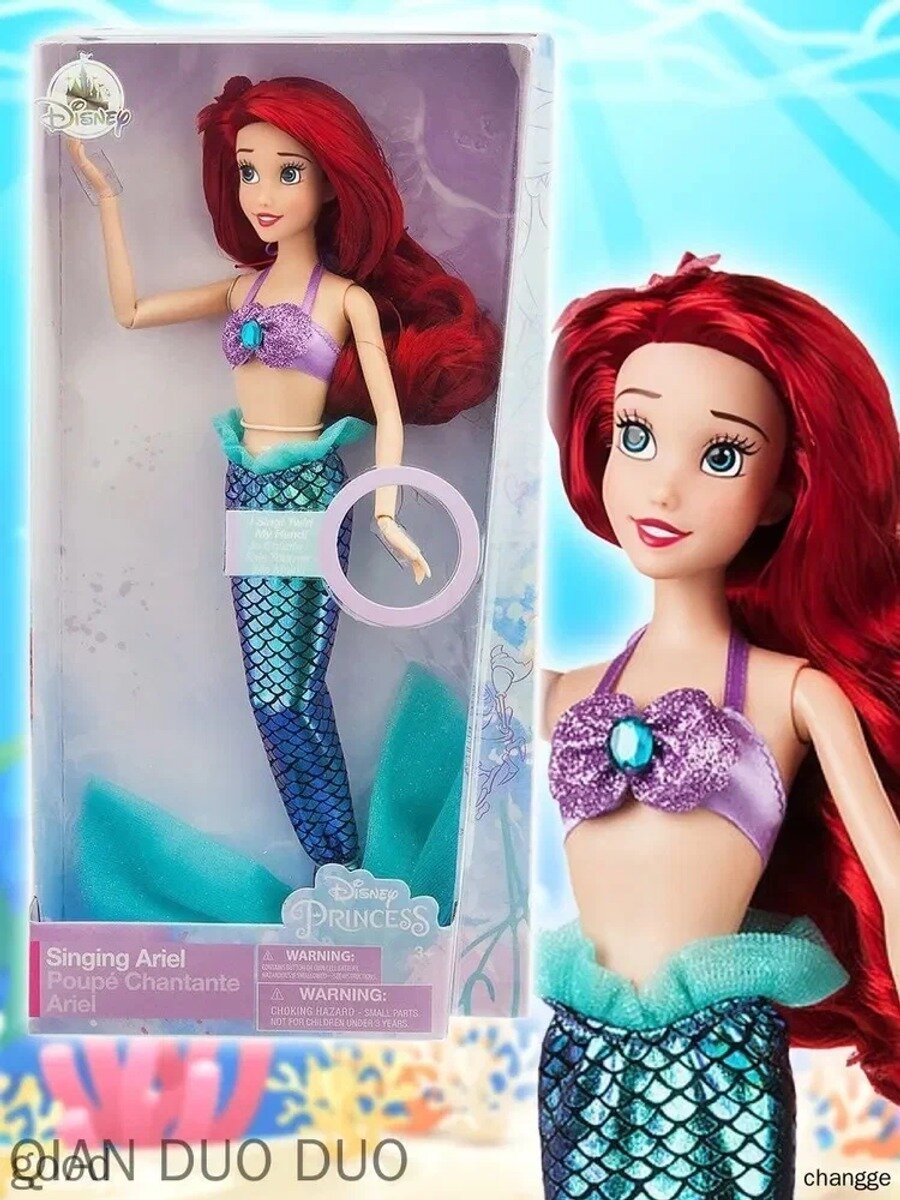 Кукла Русалочка Ариэль Disney Store, шарнирная, высота 30 см, звуковые эффекты