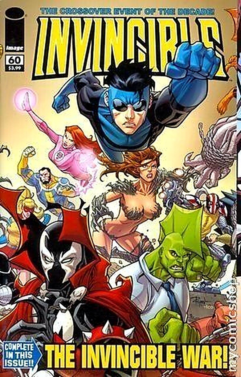Комикс Invincible #60: кроссоверное событие с Gatefold Wraparound Cover
