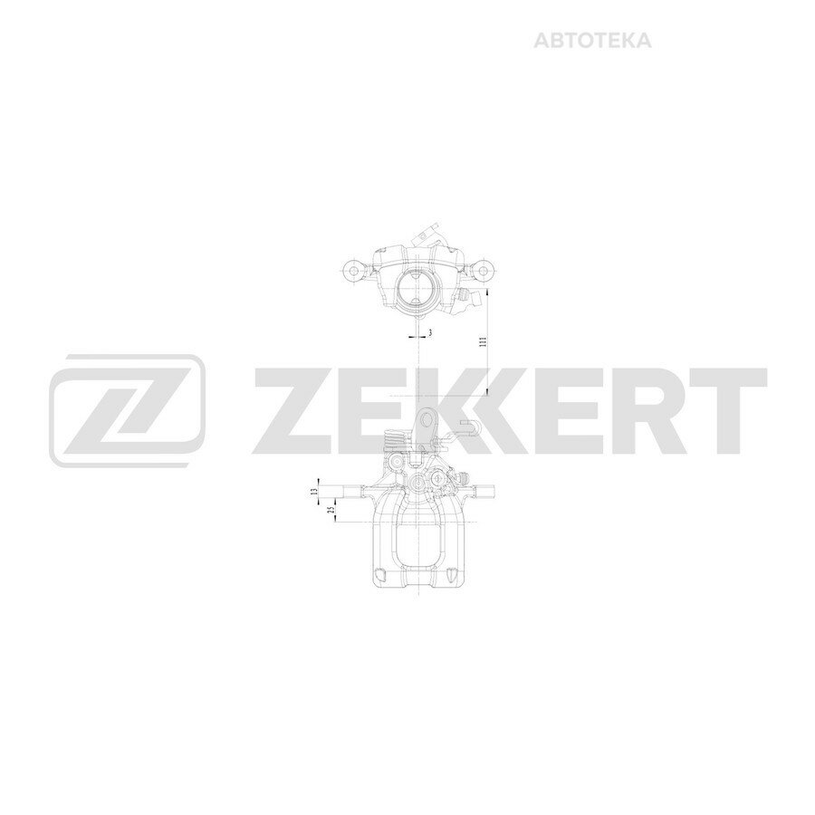 Тормозной суппорт задн. лев. VW Golf VI 08- Jetta III IV 04- Audi A3 II 03- Skoda Octavia (1Z_) ZEKKERT BS8306