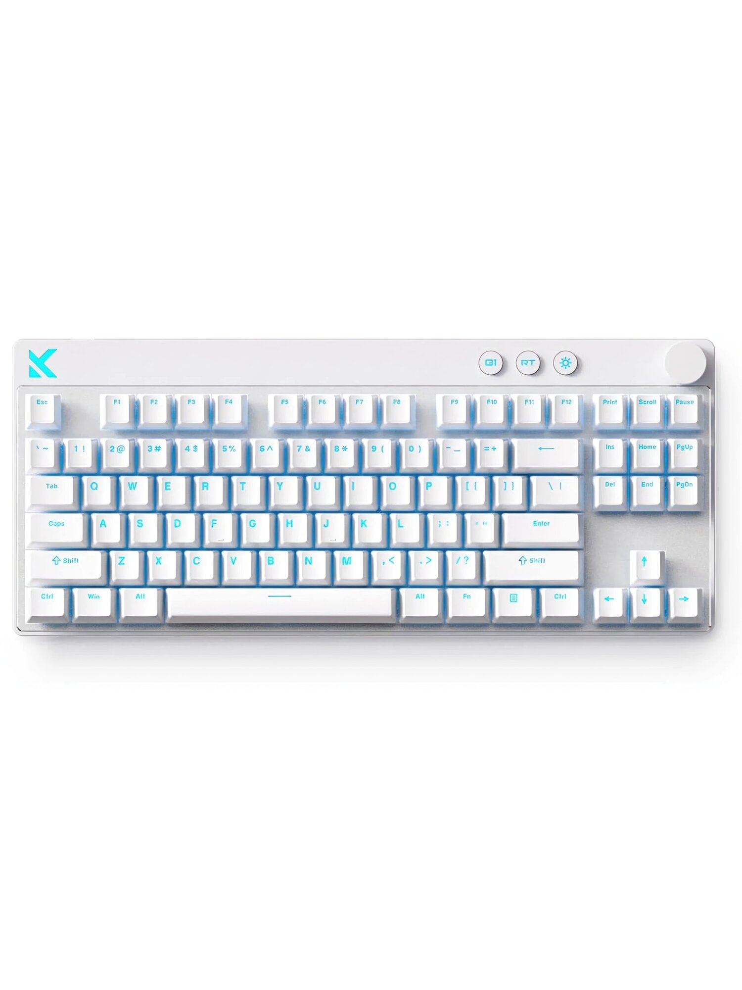Проводная магнитная игровая клавиатура MCHOSE Mix 87, 256K Hz, 0.08 ms, RGB-подсветка, белый