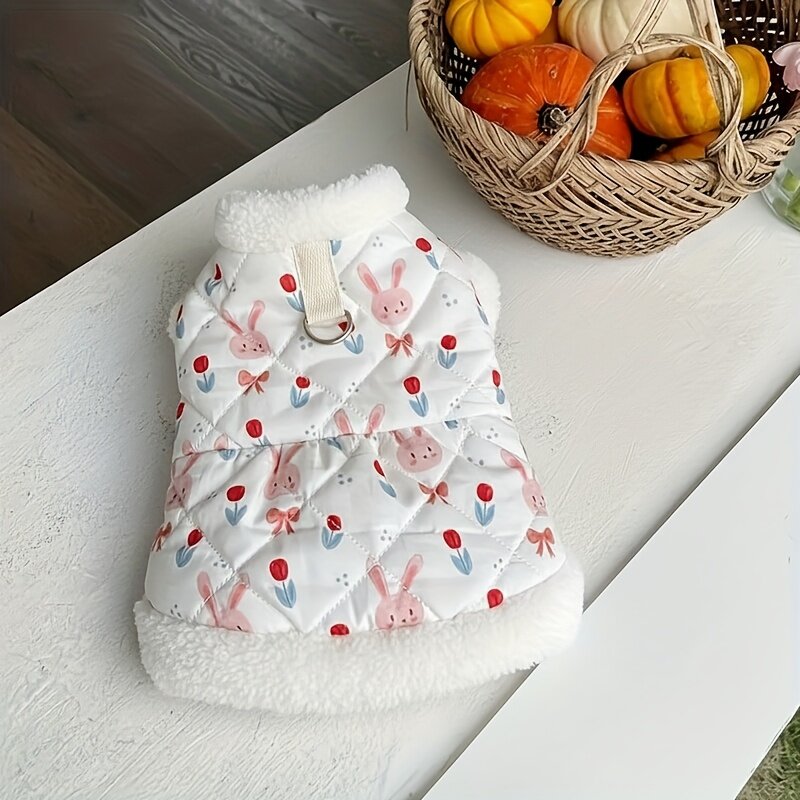 Утепленная куртка с капюшоном для кошек и мелких собак, регулируемая застёжка, мягкий наполнитель, для улицы и дома, размер S