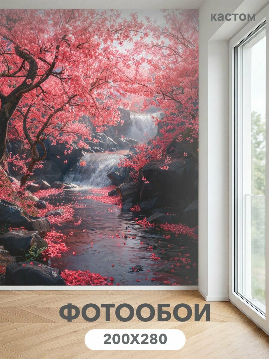 Флизелиновые фотообои на стену CustomDesign Сакура 200х270 см