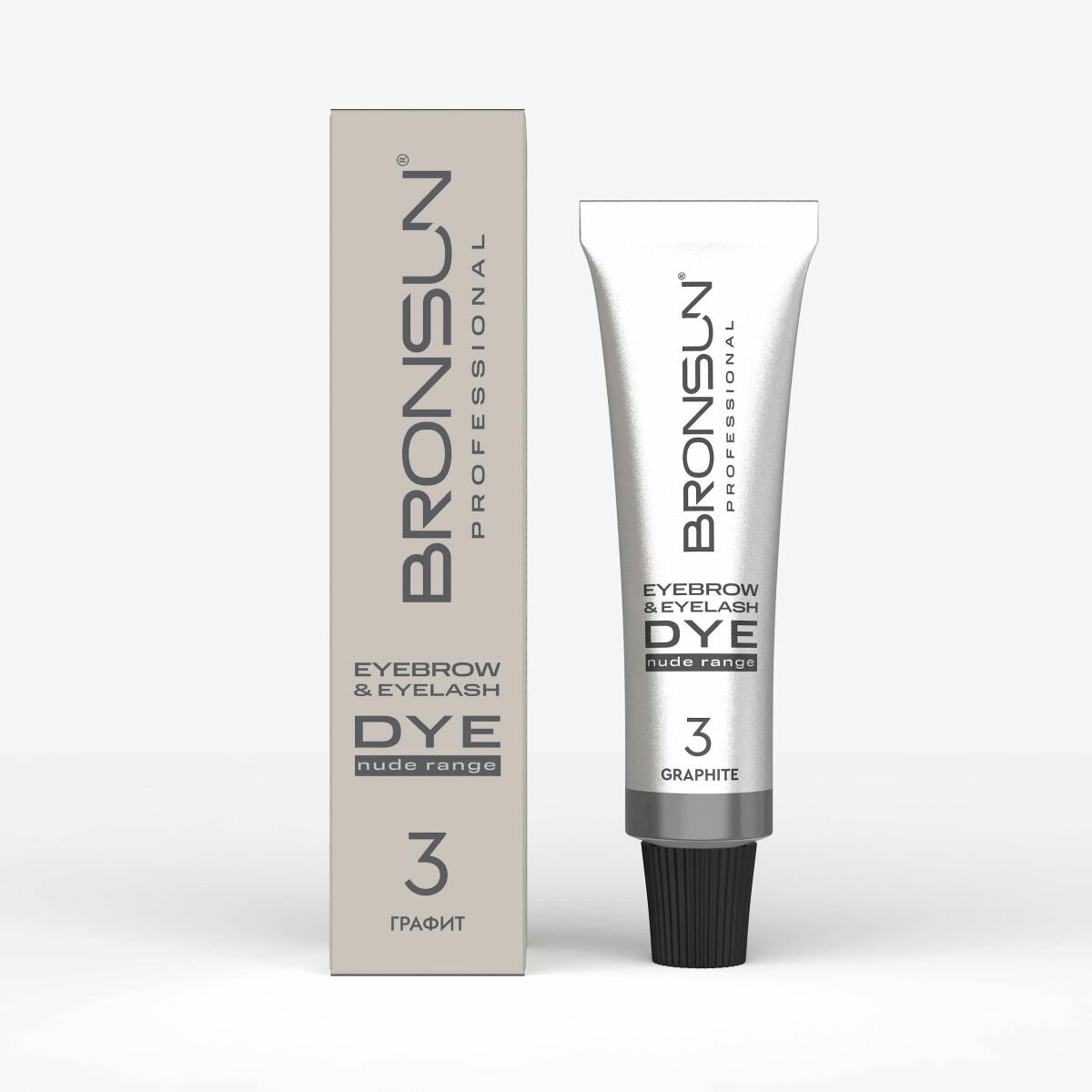Крем-краска для бровей и ресниц Nude Range Bronsun #3 графит