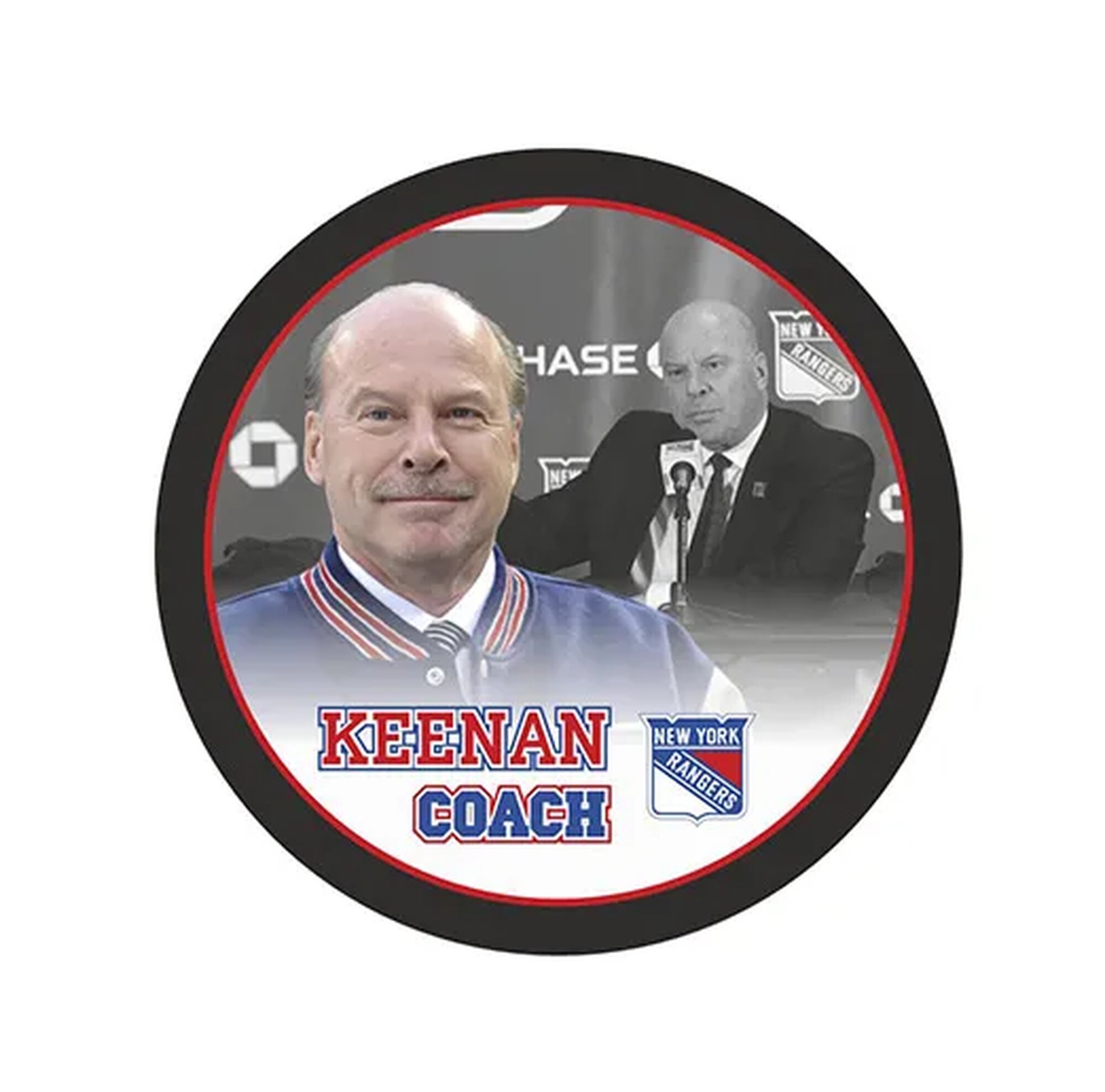 Шайба Rubena Игрок НХЛ KEENAN COACH Рейнджерс 1-ст, цвет черный