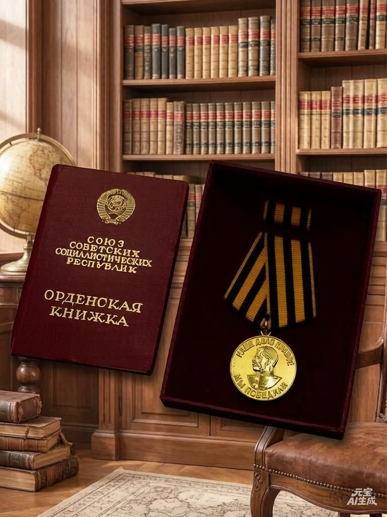 Подарочная коробка с советской медалью CCC; Медаль за победу над Германией