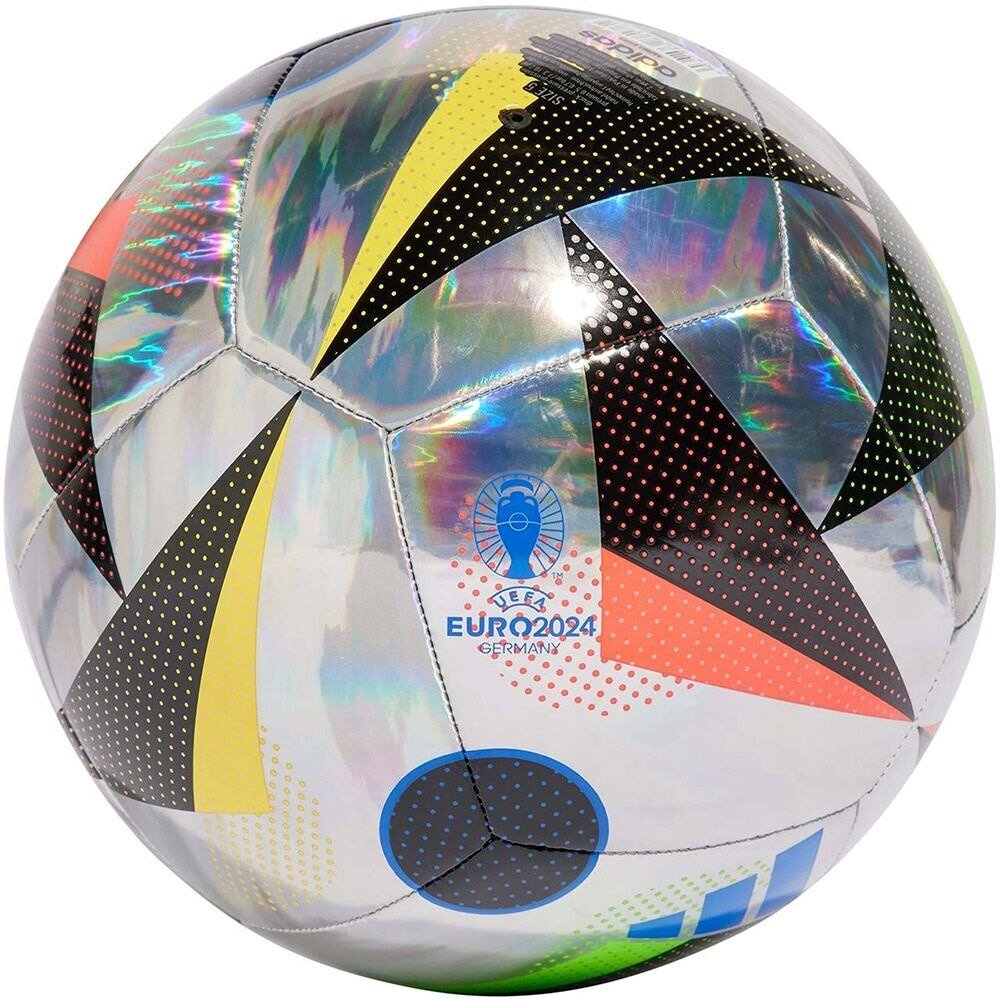 Мяч футбольный Adidas EURO24 TRN FOIL IN9368, серый, размер 4