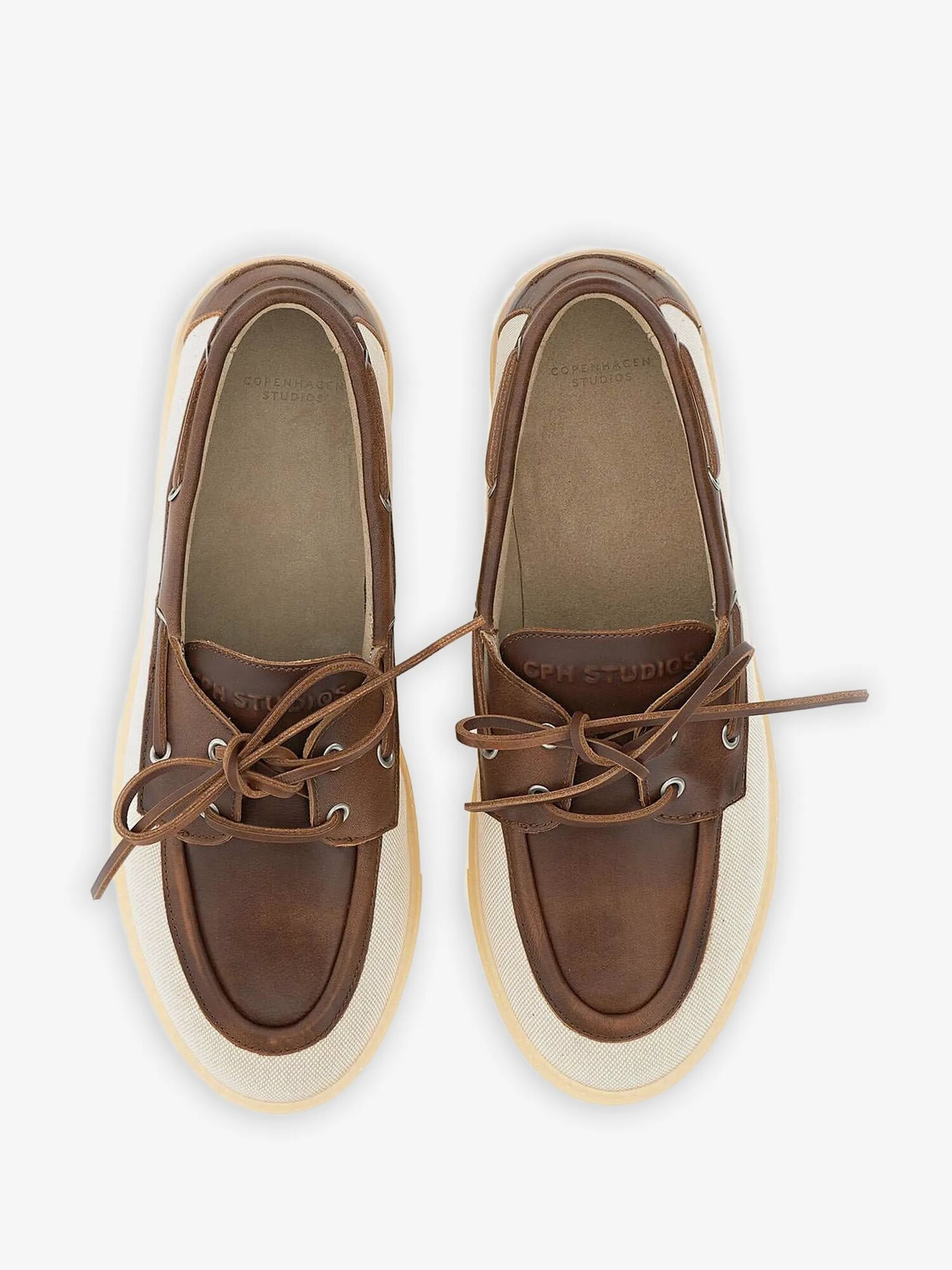 Туфли COPENHAGEN STUDIOS Panelled boat shoes, размер 45 — фото 1