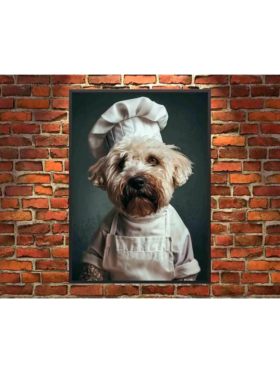 Мягкошерстный пшеничный терьер Dog Cook 3, Плакат 30x42см