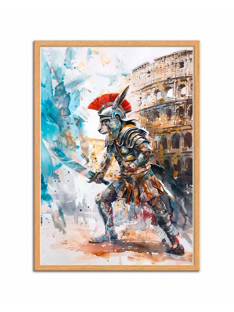 Животное-кенгуру Гладиатор 3, Плакат 30x42см