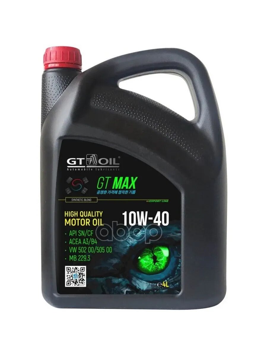 GT OIL Gt Oil Max 10W-40 Sn/Cf Полусинт. (4L) (Пластик/Росси